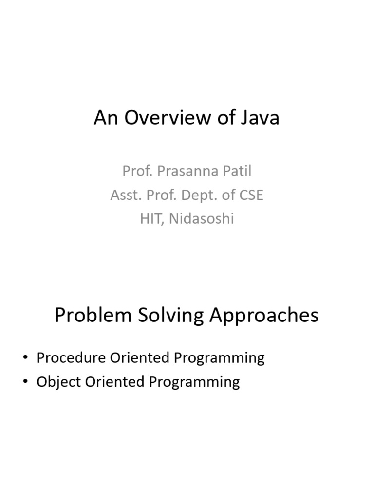 Pjmodule 1 Introduction Pdf Object Oriented Programming Java 6492