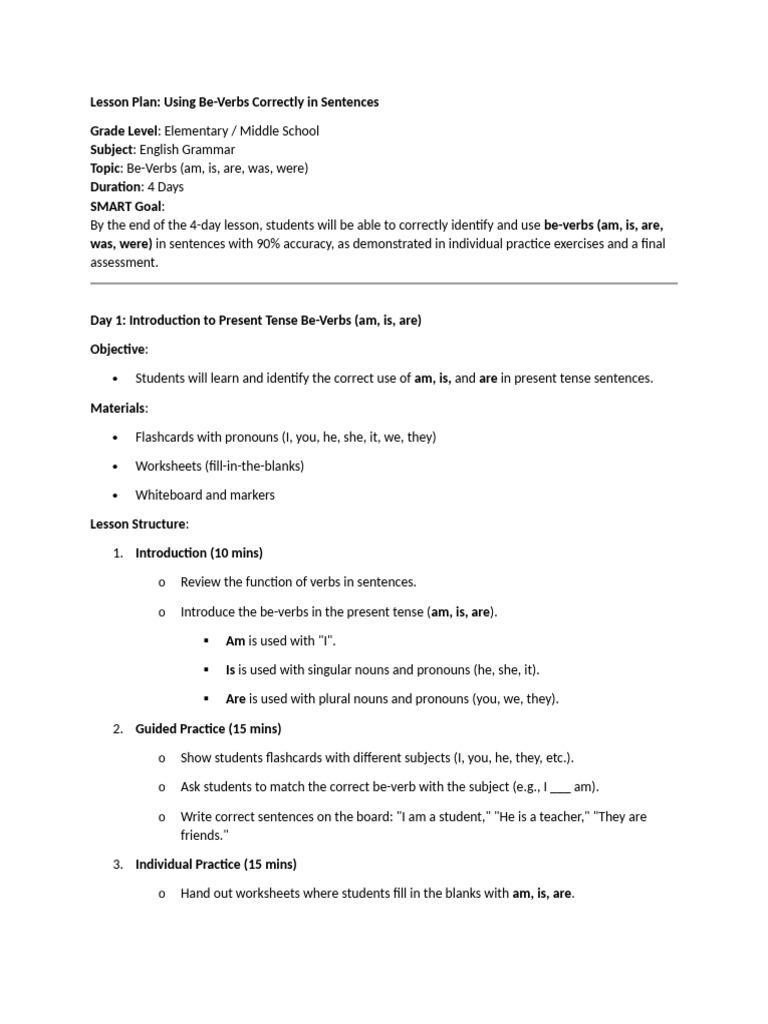 Smart Lesson Plan in English - q2 - w1 | PDF | Subject (Grammar) | Linguistics