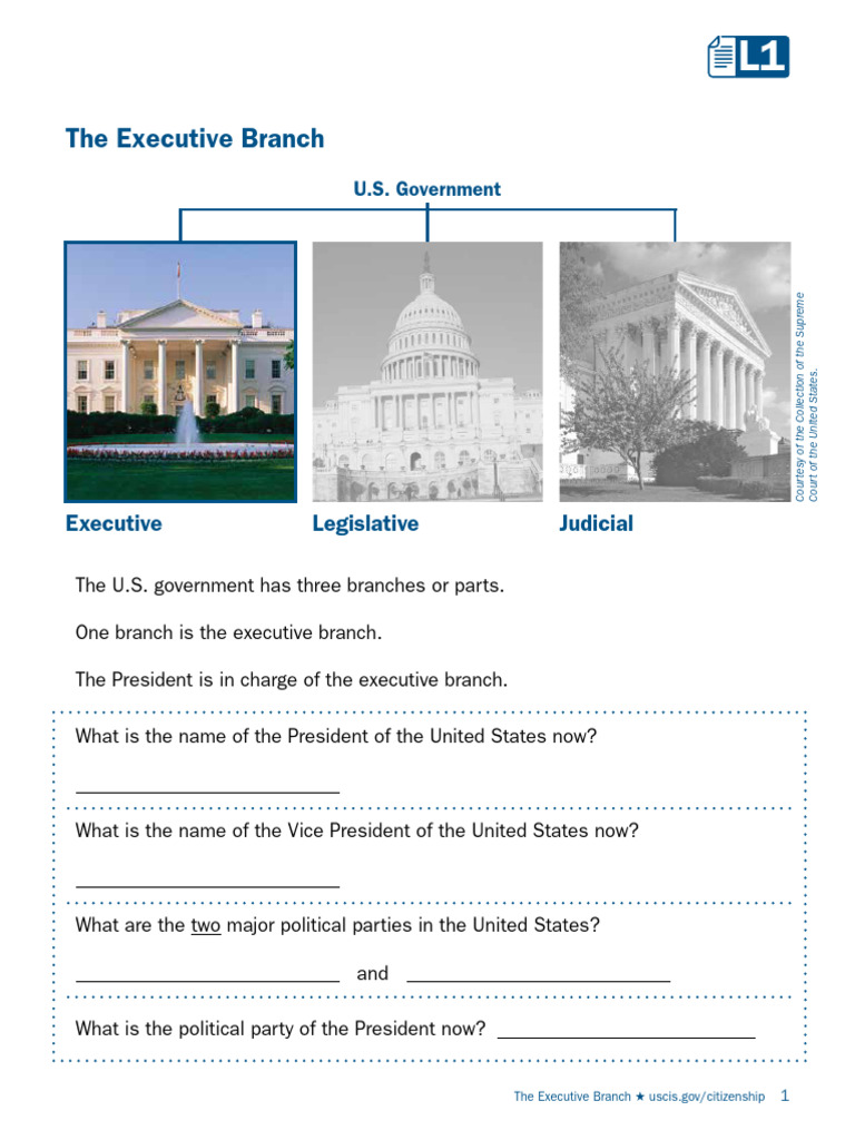 Executive Branch Handouts | PDF | Presidents Of The United States ...