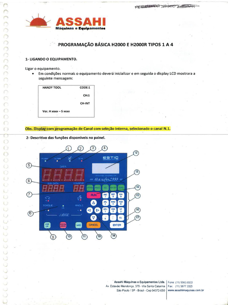 Programação Básica H2000 e H2000R | PDF | Rede de computadores ...