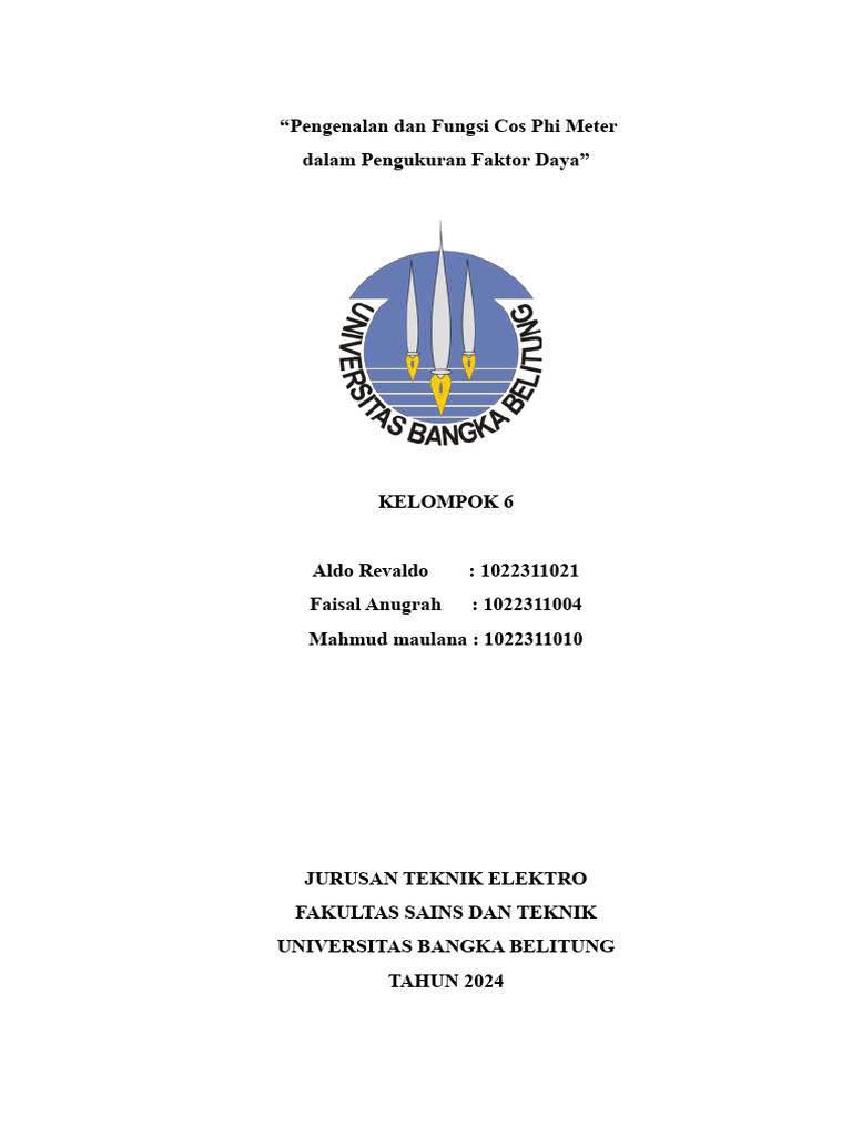 Pengenalan Cos Phi Meter dan Fungsinya | PDF | Sains & Matematika ...