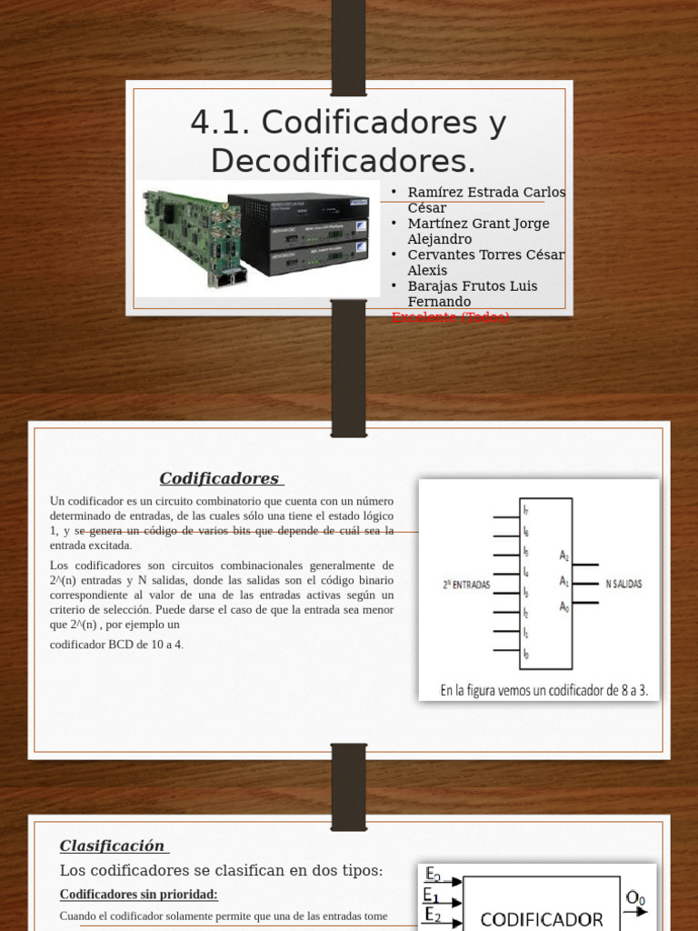 Codificadores y Decodificadores | PDF | De entrada y salida | Puerta lógica