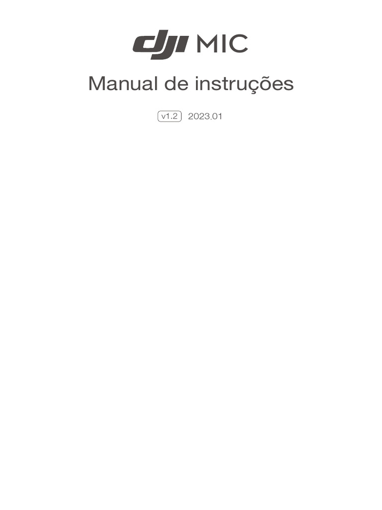 Manual do DJI Mic Mini 2 | PDF | Som | Engenharia da Computação