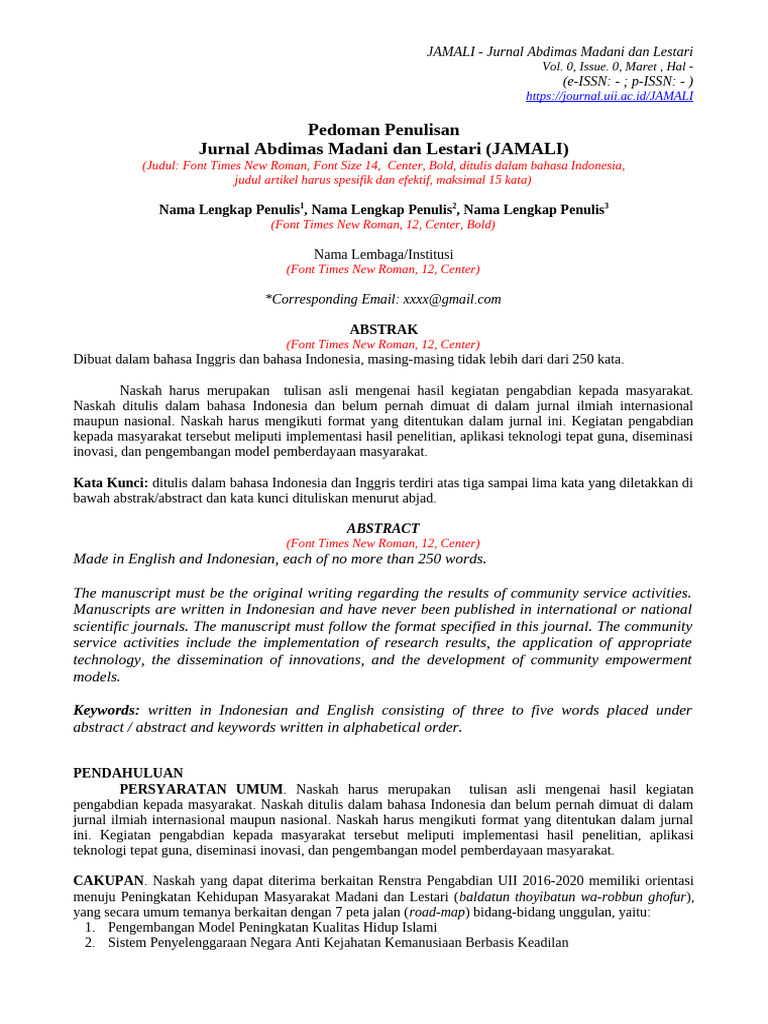 Template JAMALI | PDF