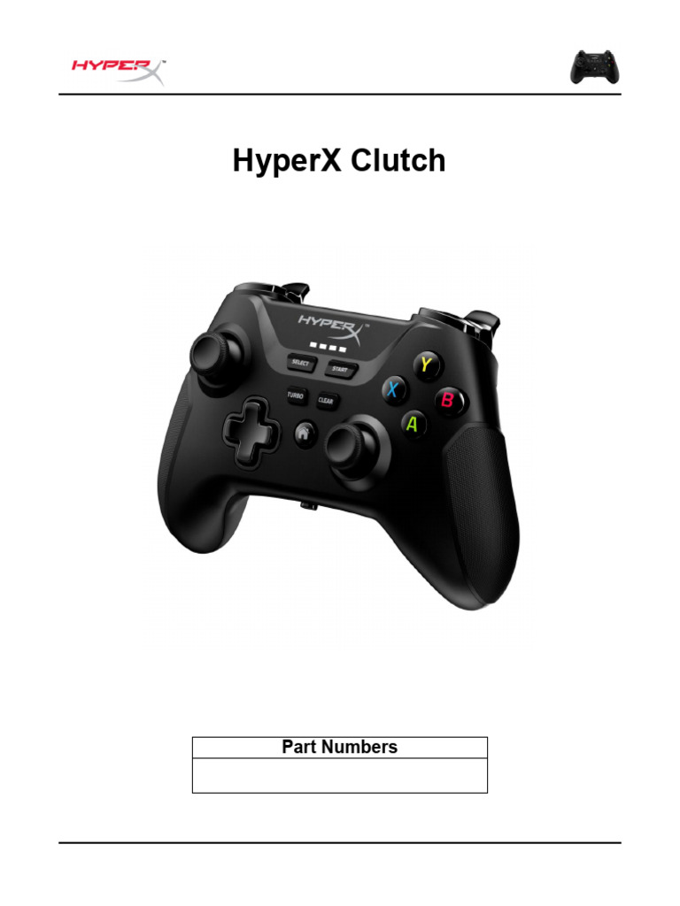 HyperX Clutch User Manual | PDF | Usb | Bluetooth