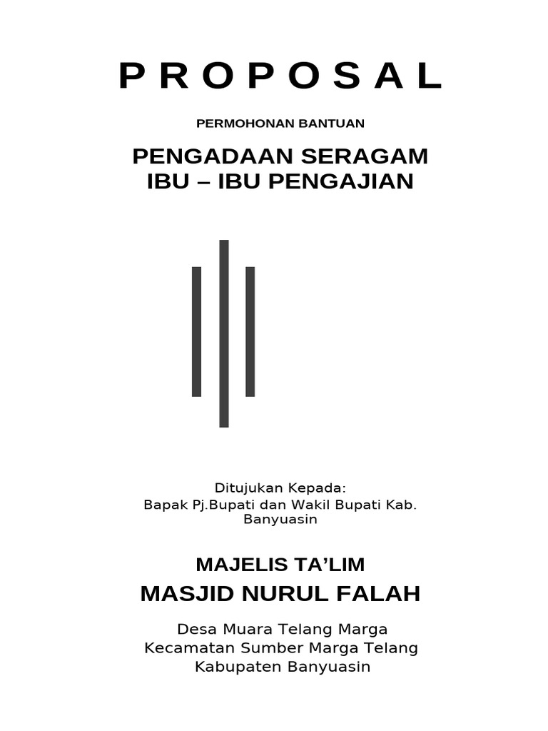 Proposal Seragam Ibu-Ibu Majelis Taklim Nurul Fallah | PDF