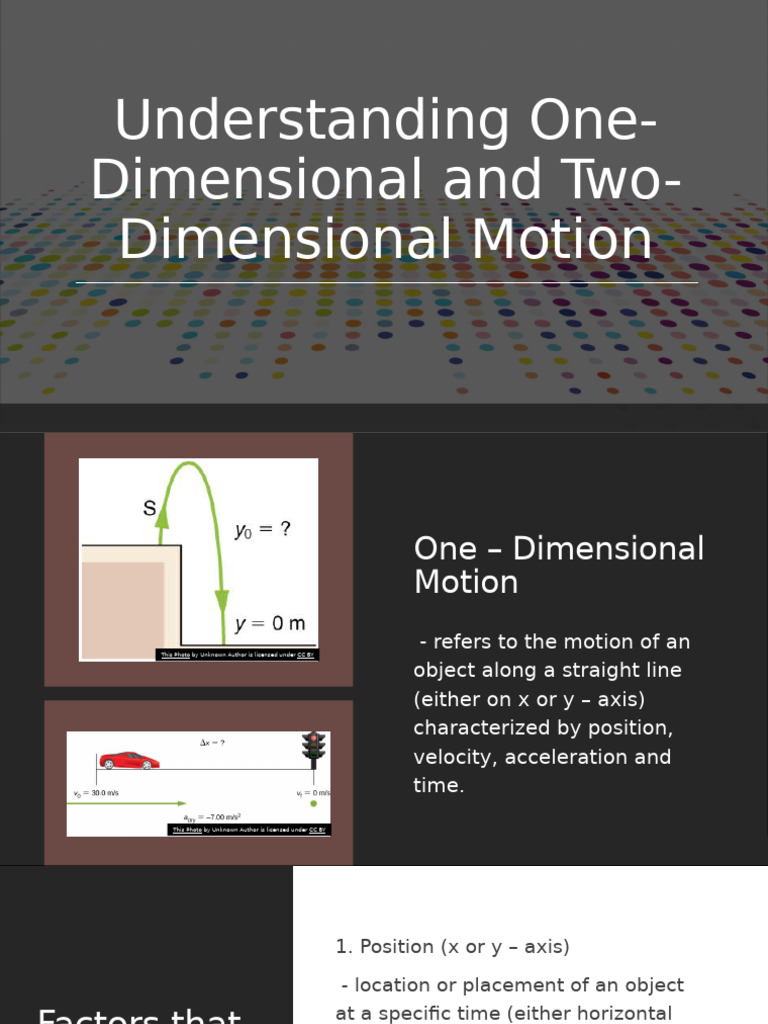 Understanding One Dimensional and Two Dimensional Motion | PDF | Acceleration | Velocity