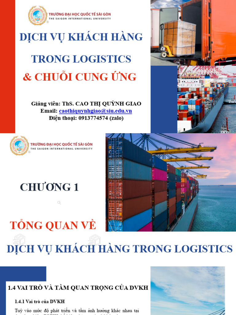 Chuong 1 - Tong Quan Ve DVKH Trong Logistics - Buoi 2 | PDF