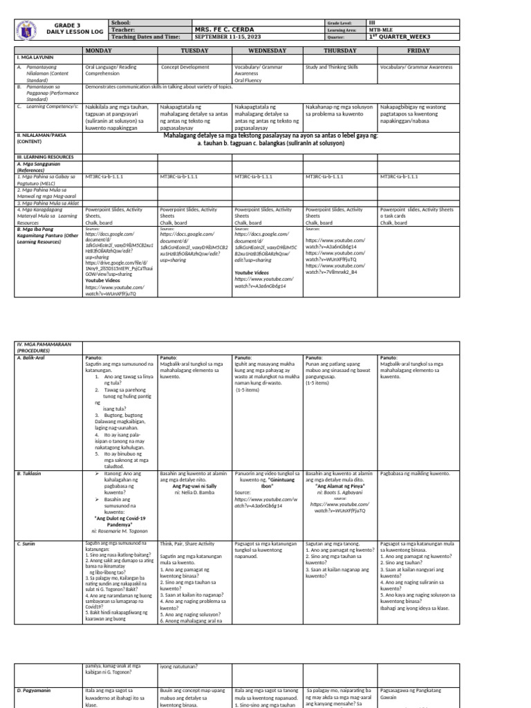 MTB3_DLL_Q1_W3 | PDF