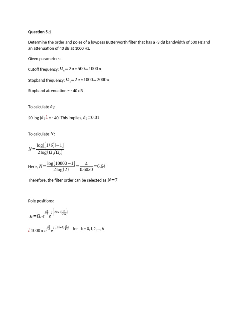 Module 5 - IIR Filter Design Problems | PDF | Electrical Engineering | Signal Processing