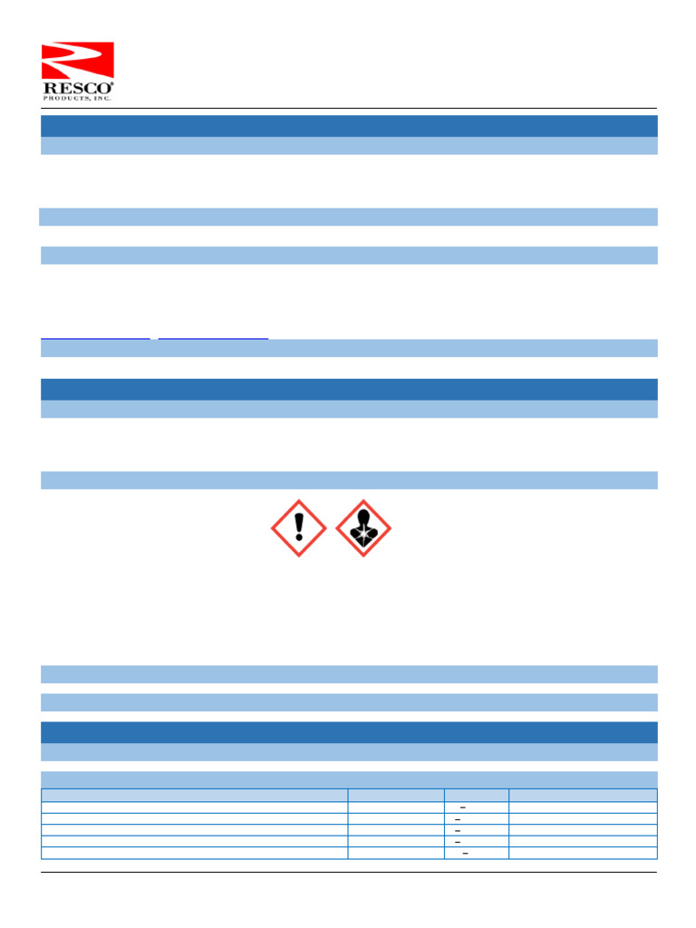 rescobond-aa-22s-msds | PDF | Firefighting | Magnesium