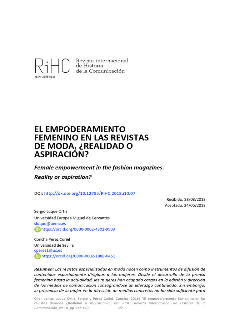 Empoderamiento Femenino en Las Revistas | PDF | Revistas