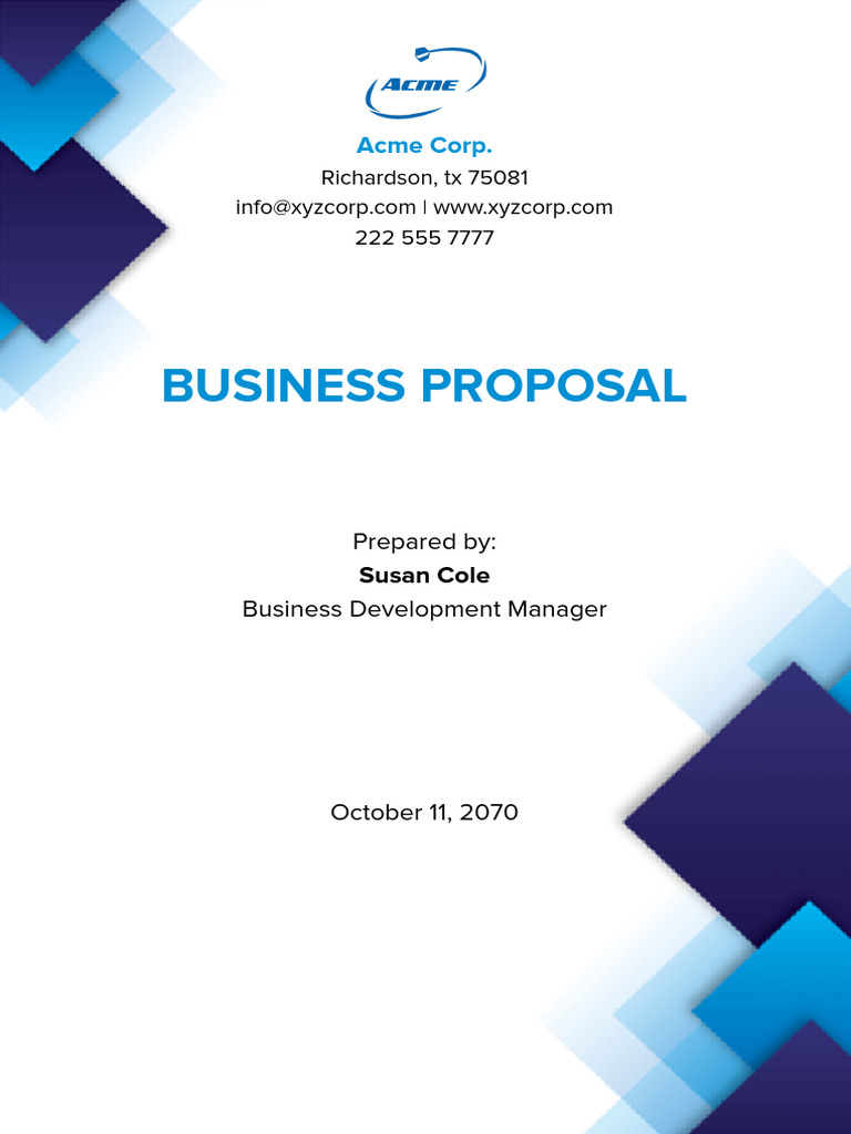 Acme Corp. Business Proposal Overview | PDF | Expense | Balance Sheet