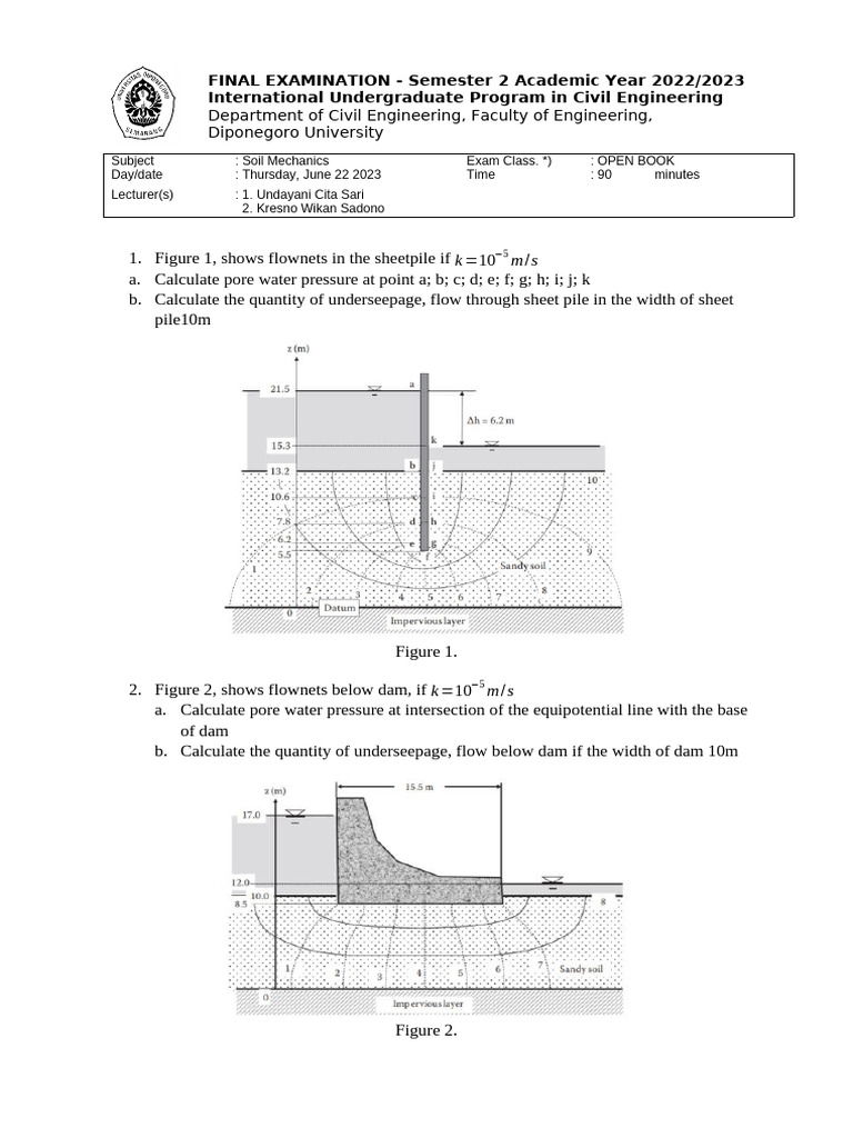 Soil Mechanics Exam Final | PDF | Technology & Engineering