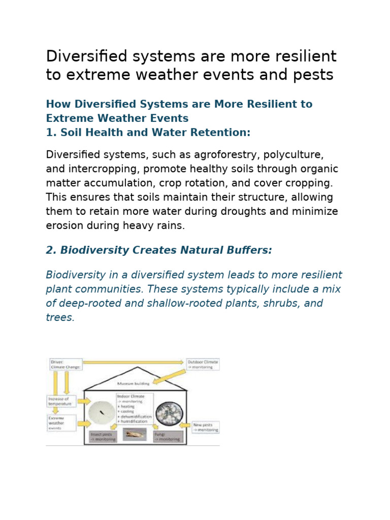 Resilience of Diversified Farming Systems | PDF | Science & Mathematics
