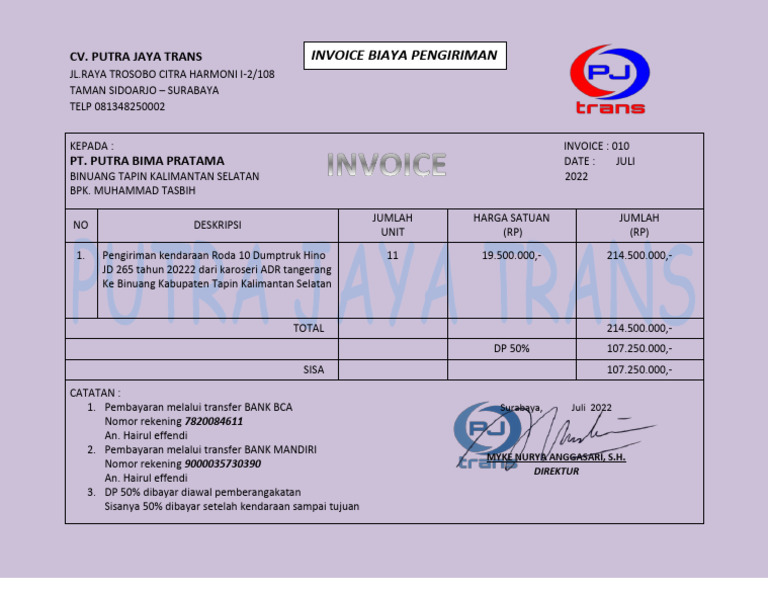 Invoice Pt. PBP | PDF
