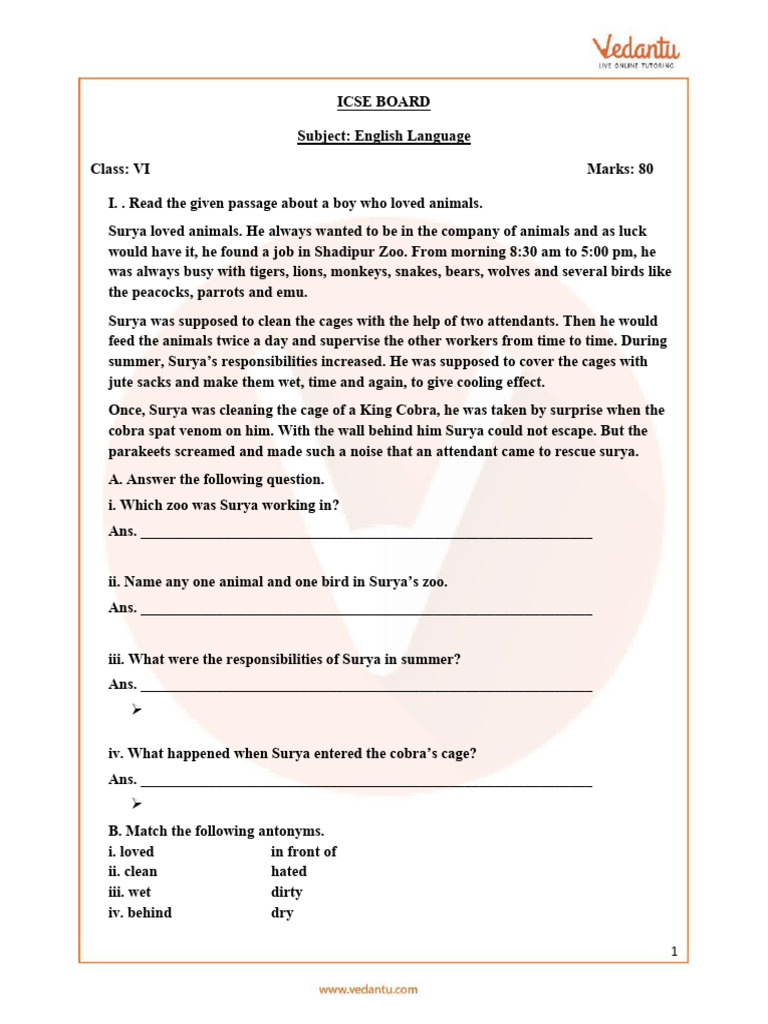 Class 5 Eng Grammar Questions | PDF | Adverb | Linguistics