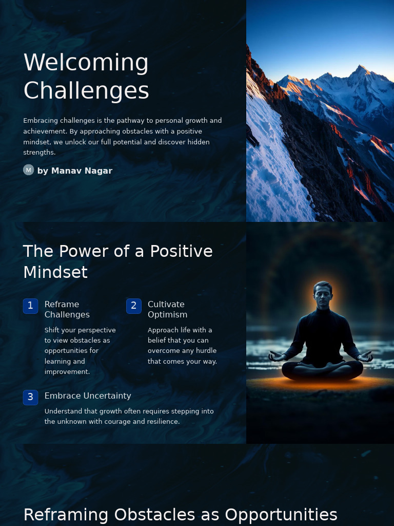 Welcoming Challenges | PDF | Mindset | Psychological Resilience