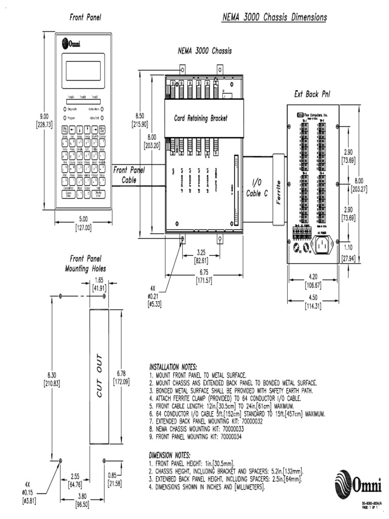 Rev A NEMA 3000 Chassis Dimension Drawing | PDF