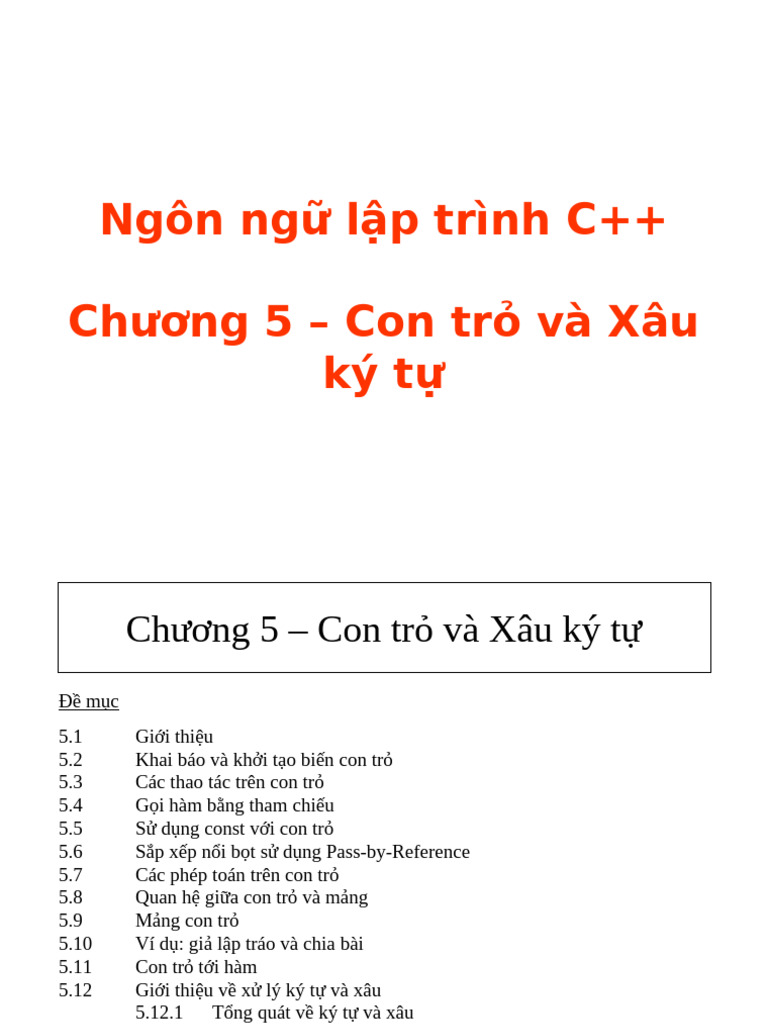 Chapter05 Pointer String | PDF