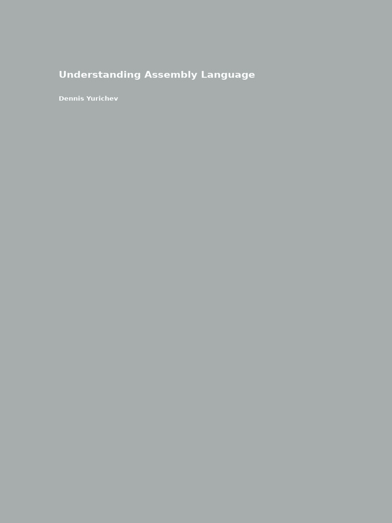 Dennis Yurichev - Understanding Assembly Language | PDF | Pointer ... Dennis Yurichev - Understanding Assembly Language | PDF | Pointer ...