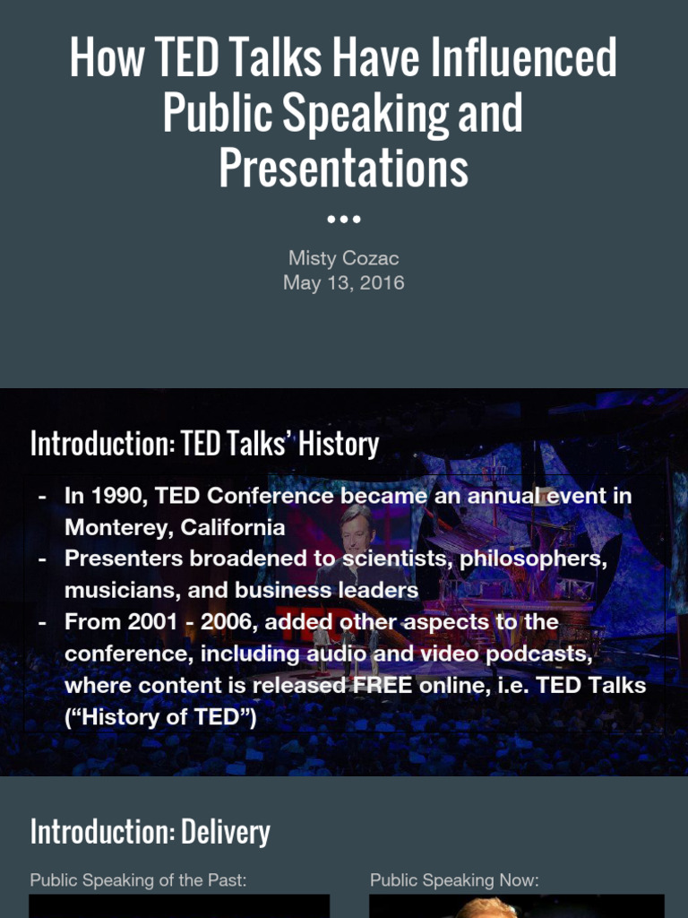 TED Talk Presentation Techniques Explained | PDF