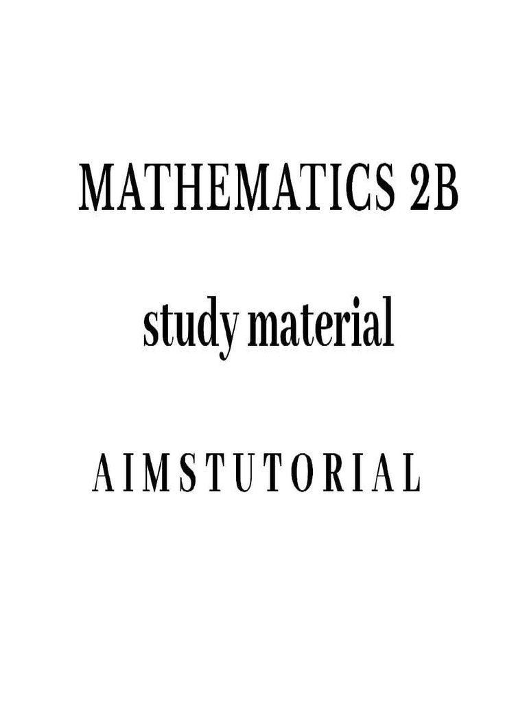2B Studty Material Aimstutorial 2021 2022 | PDF | Circle | Geometric Shapes