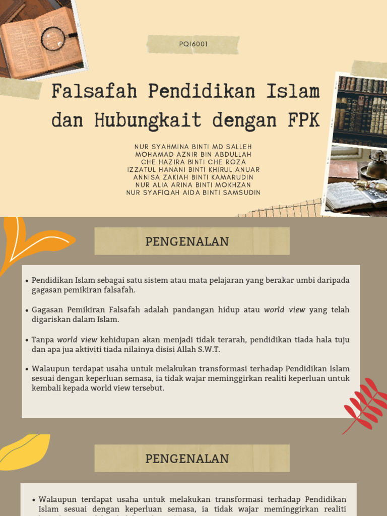 G5 Falsafah Pendidikan Islam Hubungkait Falsafah Pendidikan