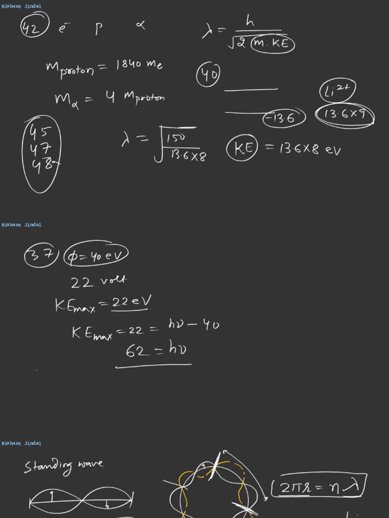 Atomic Structure L-11 (Class Notes) NJ - 247 | PDF