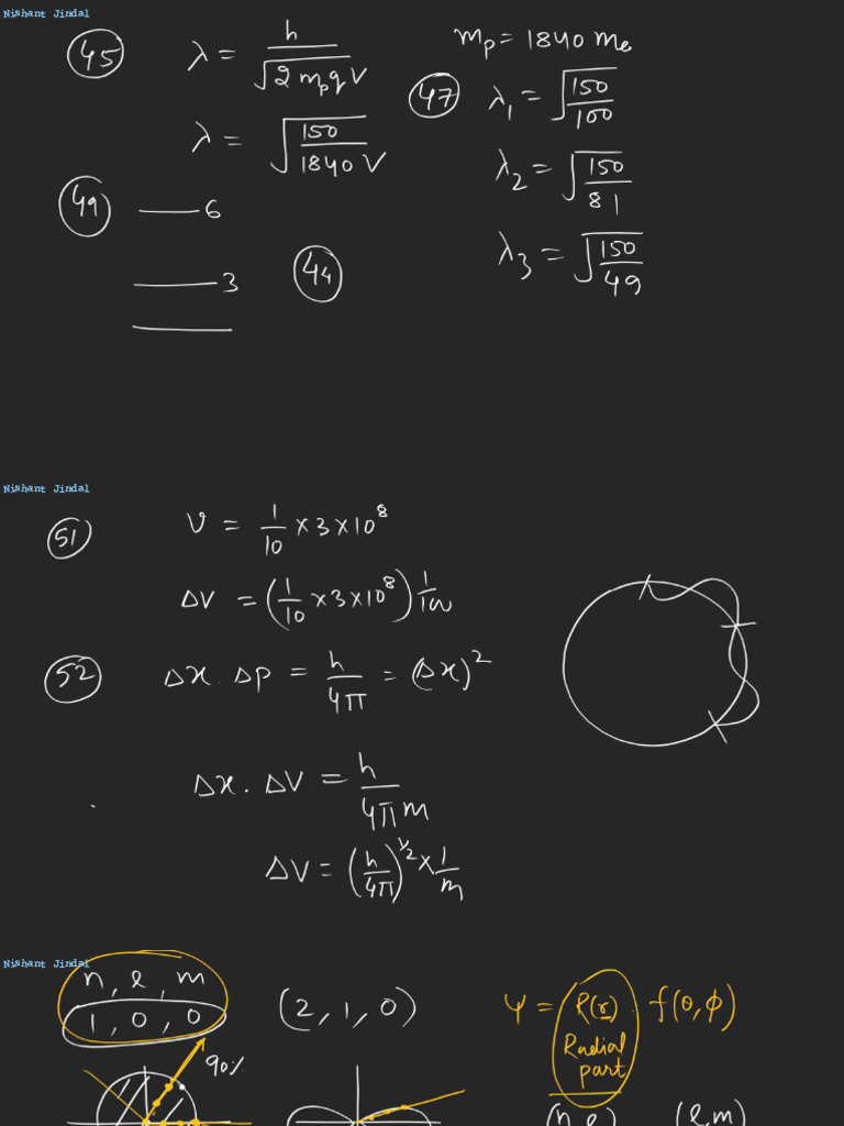 Atomic Structure L-13 (Class Notes) NJ - 247 | PDF