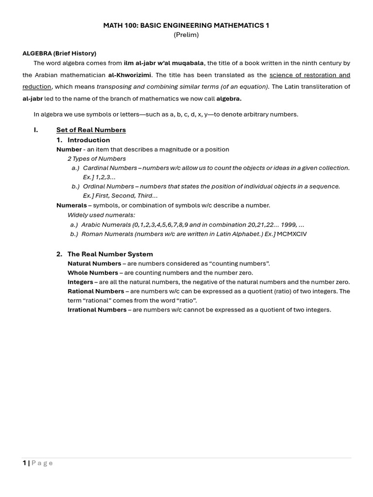 BEM 1 Module1 | PDF | Numbers | Equations