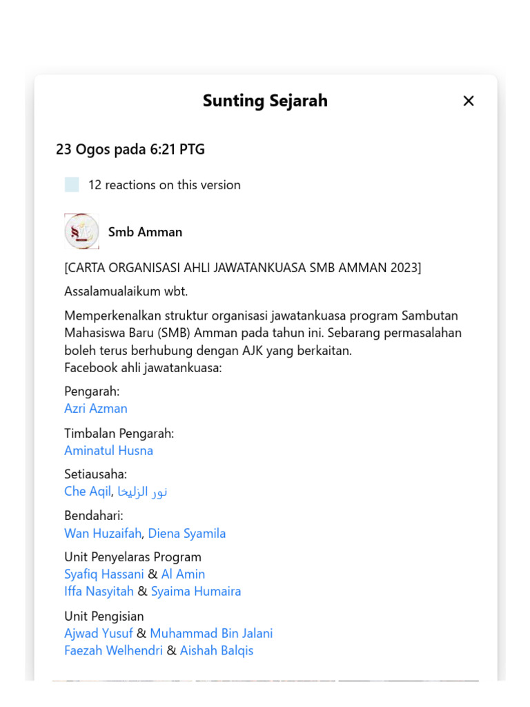 Carta Organisasi MPP Jordan | PDF