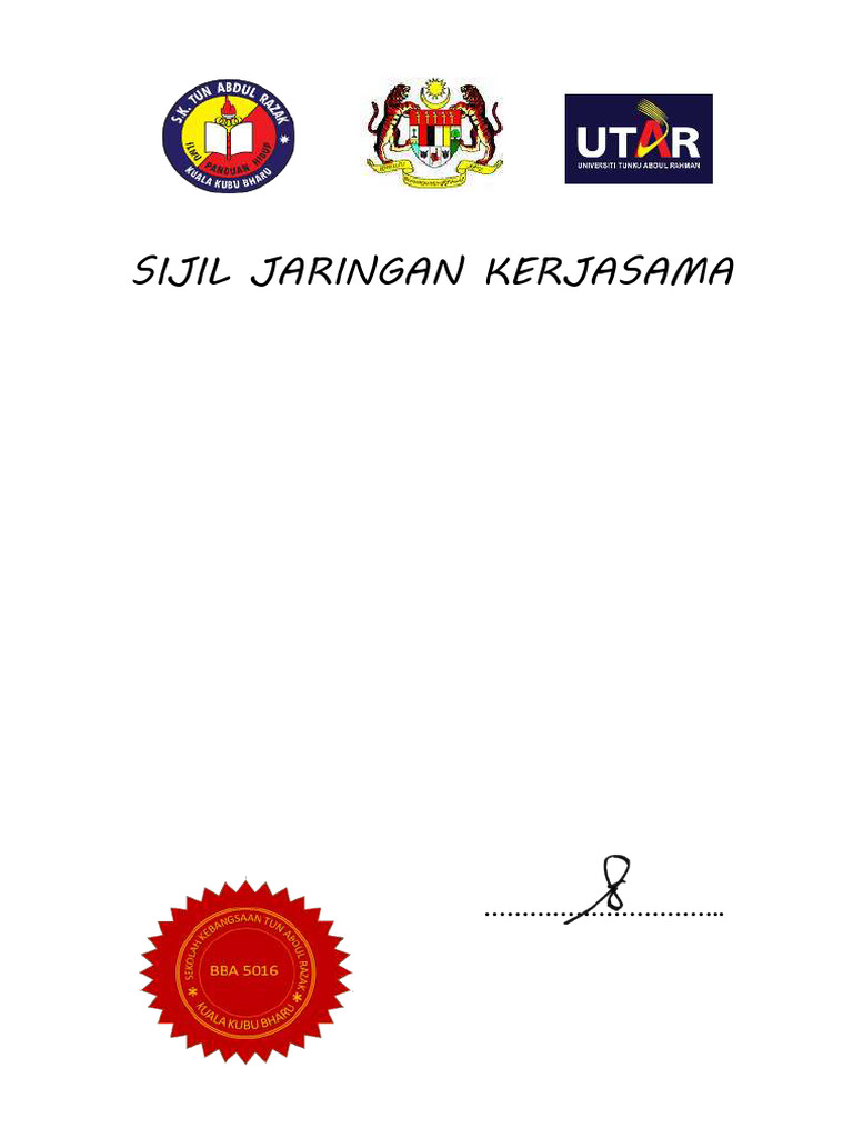 Sijil Jalinan Kerjasama (Sktar & Utar) Program Stem PDF | PDF