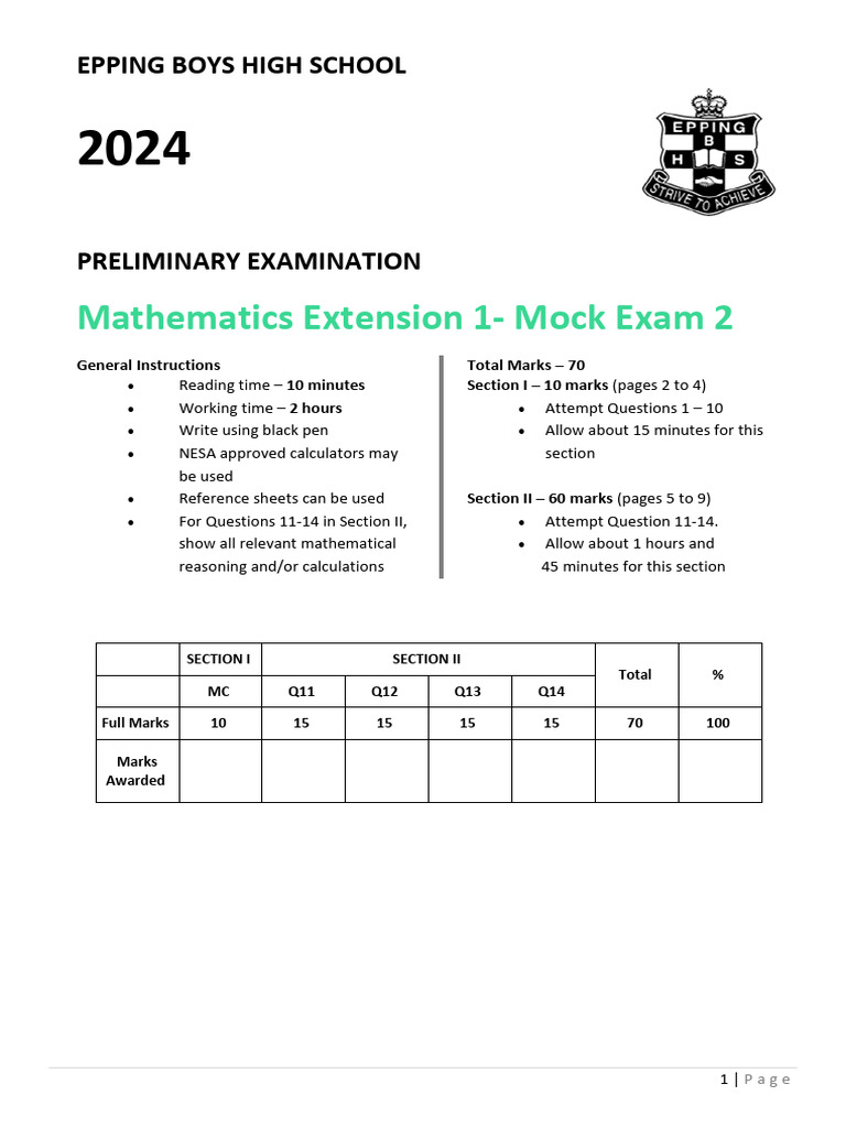 Prelim - Mock Exam 2 - New | PDF | Polynomial | Function (Mathematics)