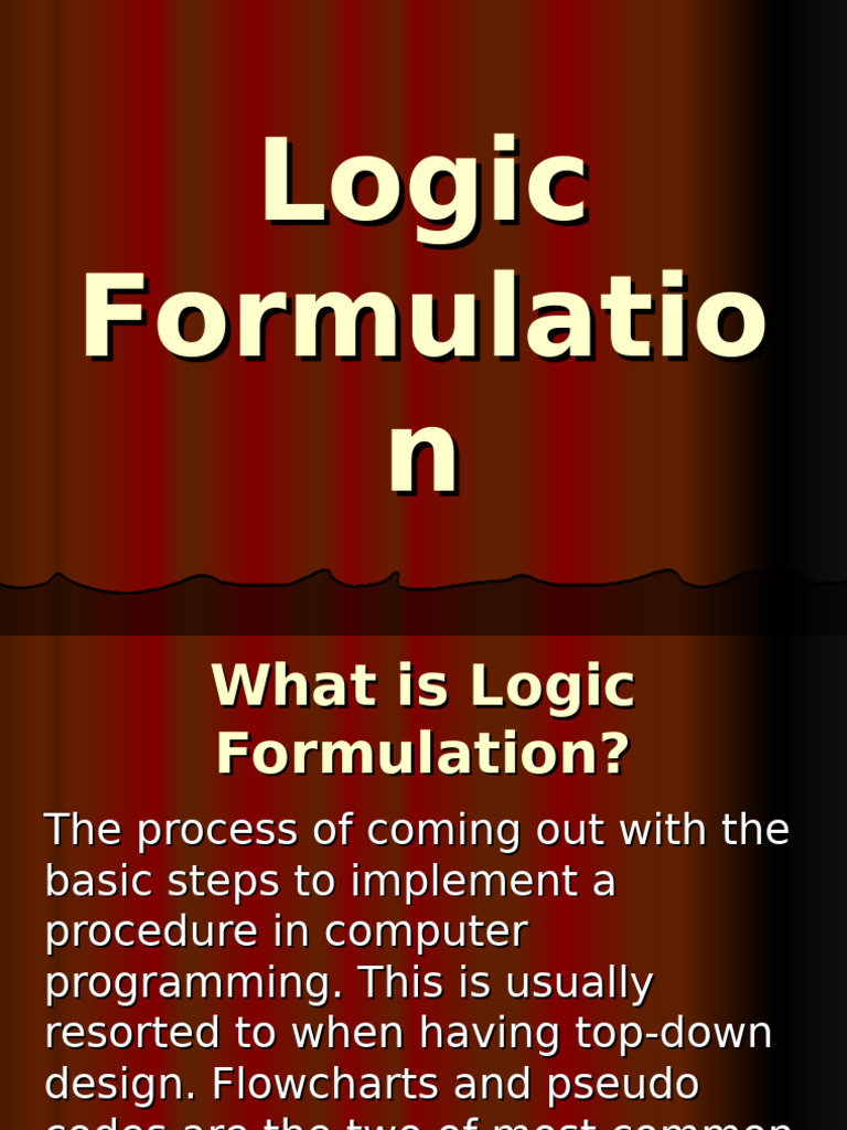 Module 1 - Logic Formulation Concepts | PDF | Computer Program ... Module 1 - Logic Formulation Concepts | PDF | Computer Program ...