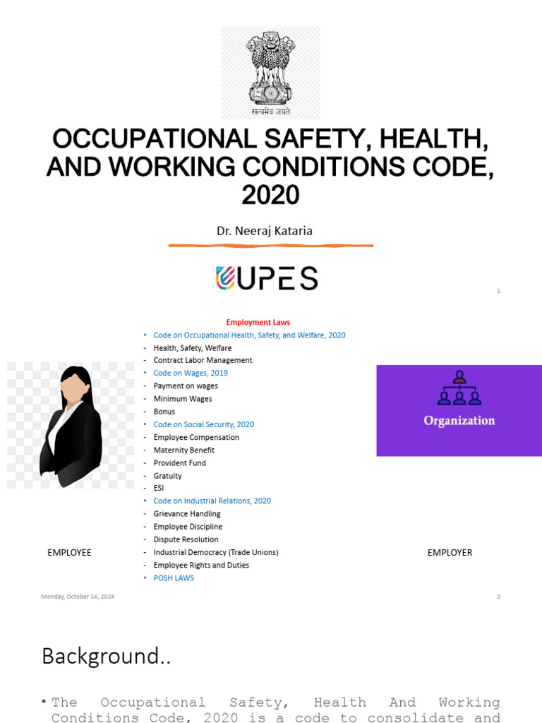 Code - OCCUPATIONAL SAFETY, HEALTH, AND WORKING CONDITIONS | PDF ...