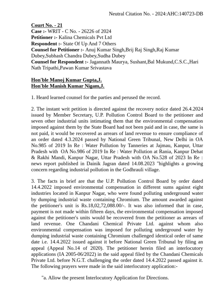 WRIC(A)_26226_2024 | PDF | Interlocutory Appeal | Appeal