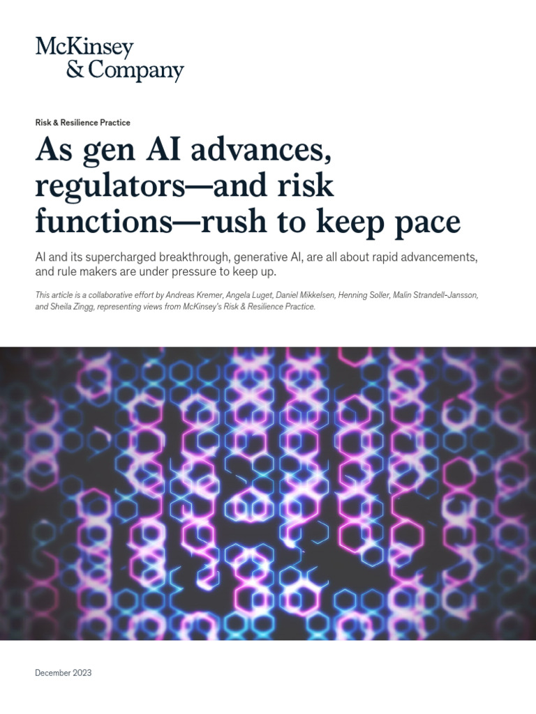 As Gen Ai Advances Regulators and Risk Functions Rush To Keep Pace VF | PDF | Artificial ...