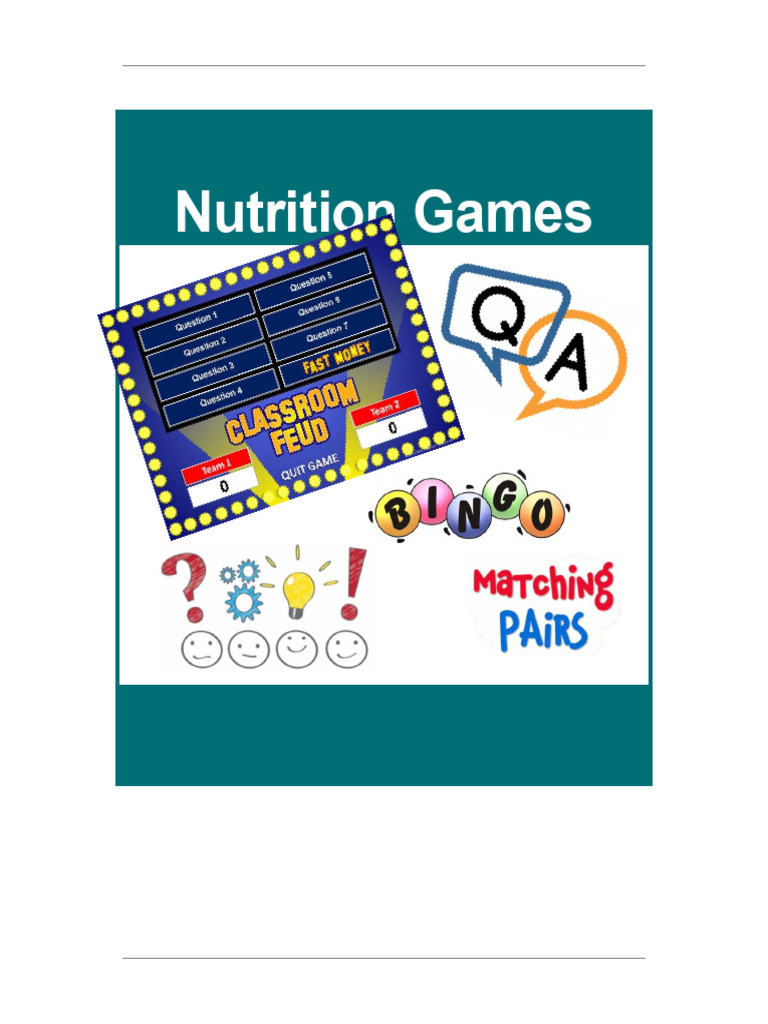 7 - Nutrition Games - Edited | PDF | Foods | Vegetables