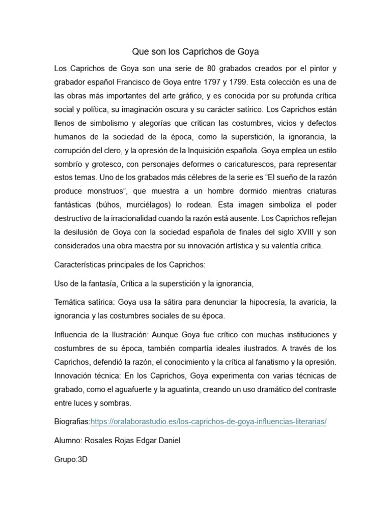 Que Son Los Caprichos | PDF | Clásicos