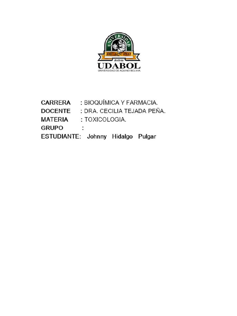 Modulo Final Toxicologia | PDF