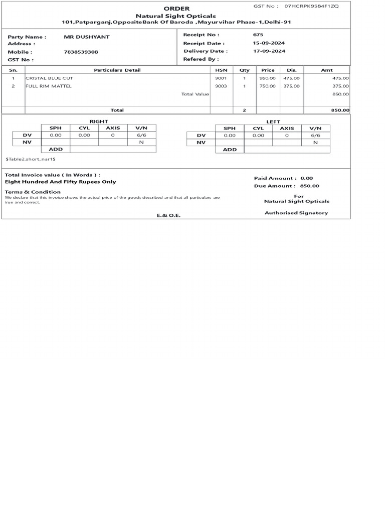 Bill - 675 - MR DUSHYANT | PDF