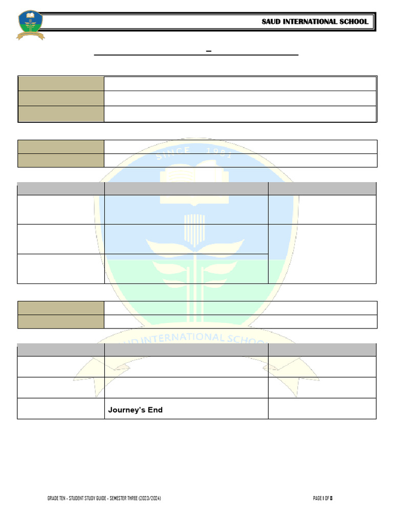 Grade 10 Study Guides - Semester 3 - 2023-2024 | PDF | Saudi Arabia ...
