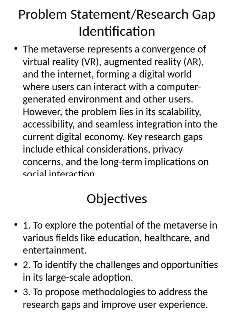 Metaverse Presentation | PDF | Computers