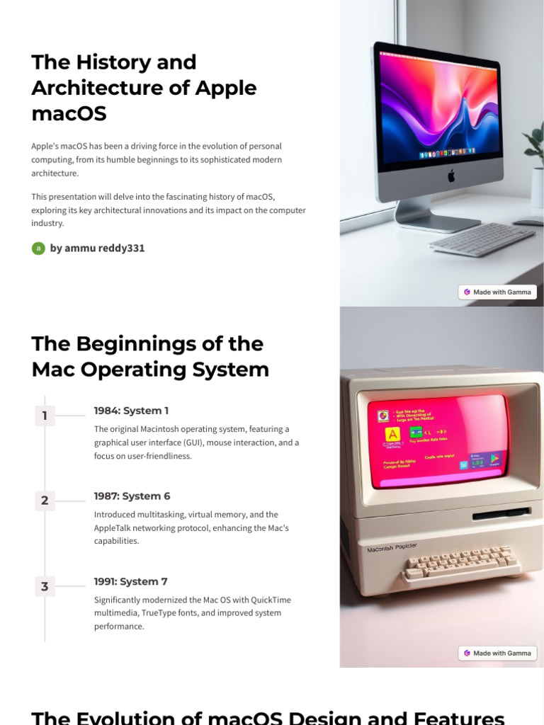 History and Architecture of macOS | PDF | Mac Os | Operating System