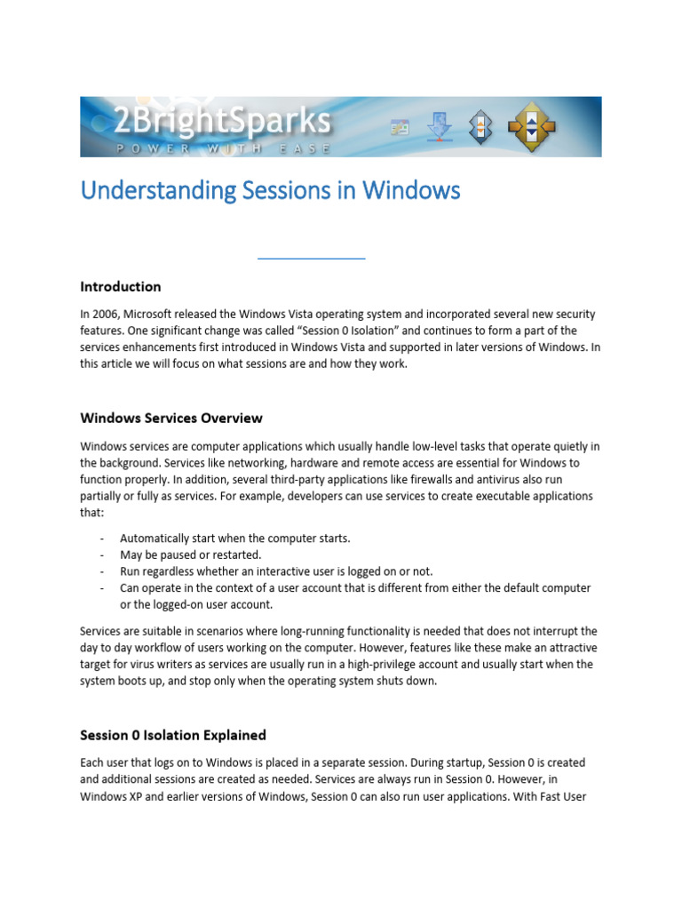 Understanding Windows Sessions | PDF | Microsoft Windows | Device Driver