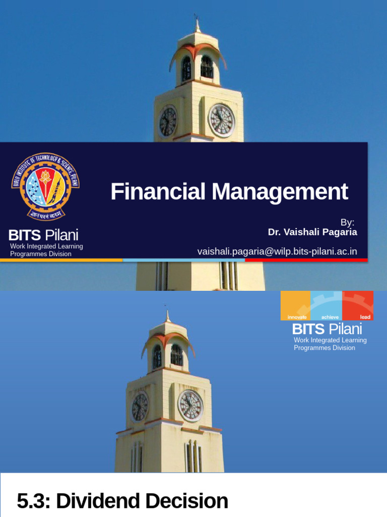 Session 11 Dividend Decision 5 3 Pdf Dividend Share Repurchase
