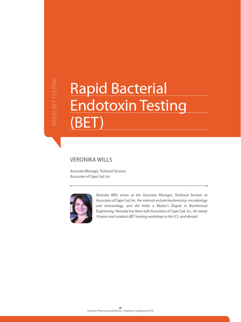 Efficient Rapid BET Testing Methods | PDF | Assay | Sensitivity And ...