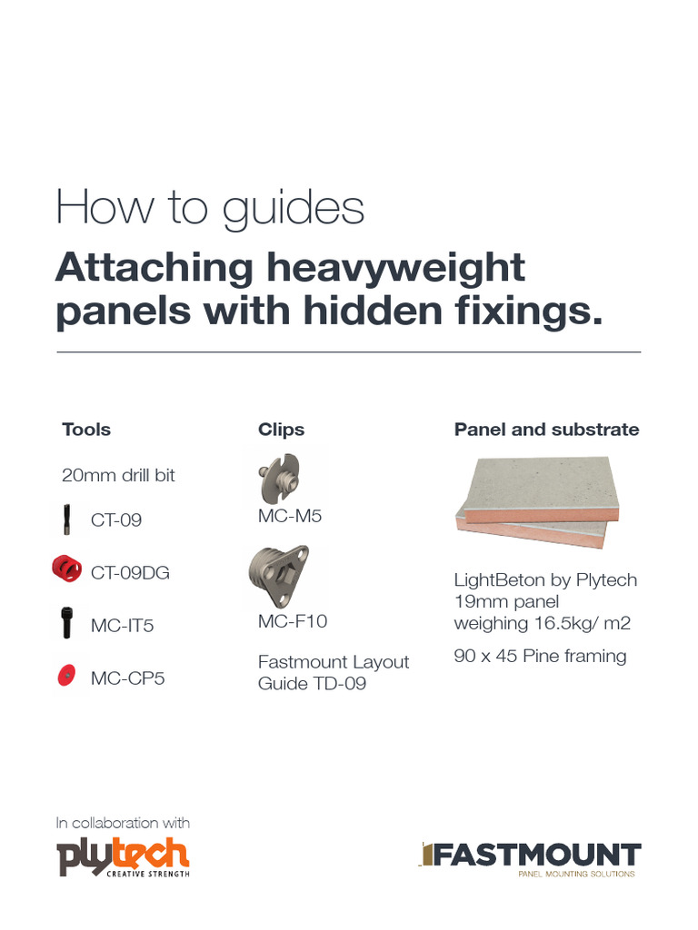 Instal Guide Heavy Panels Fastmount | PDF