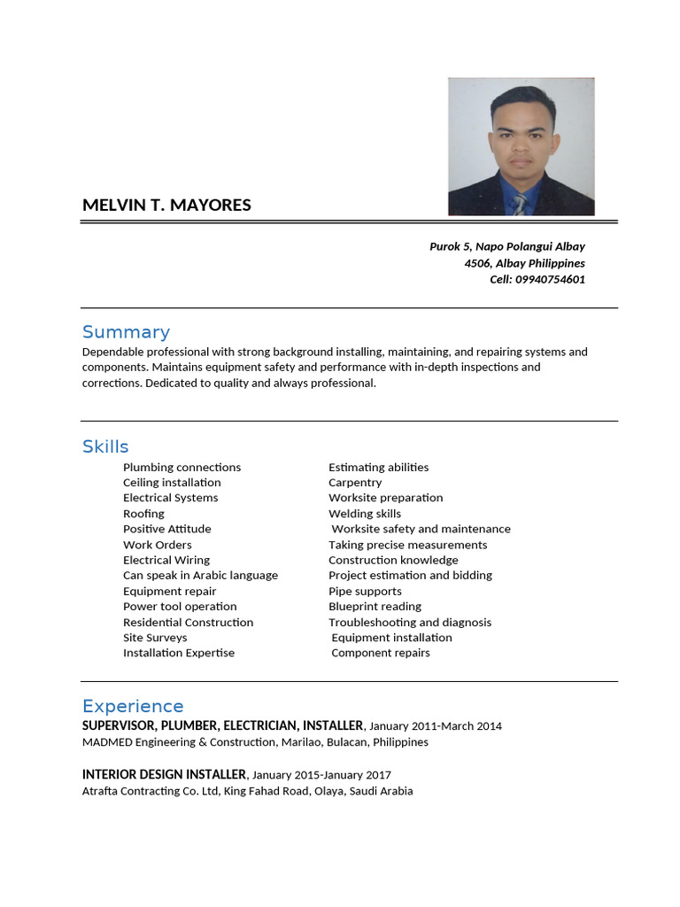 MELVIN T. MAYORES Resume | PDF